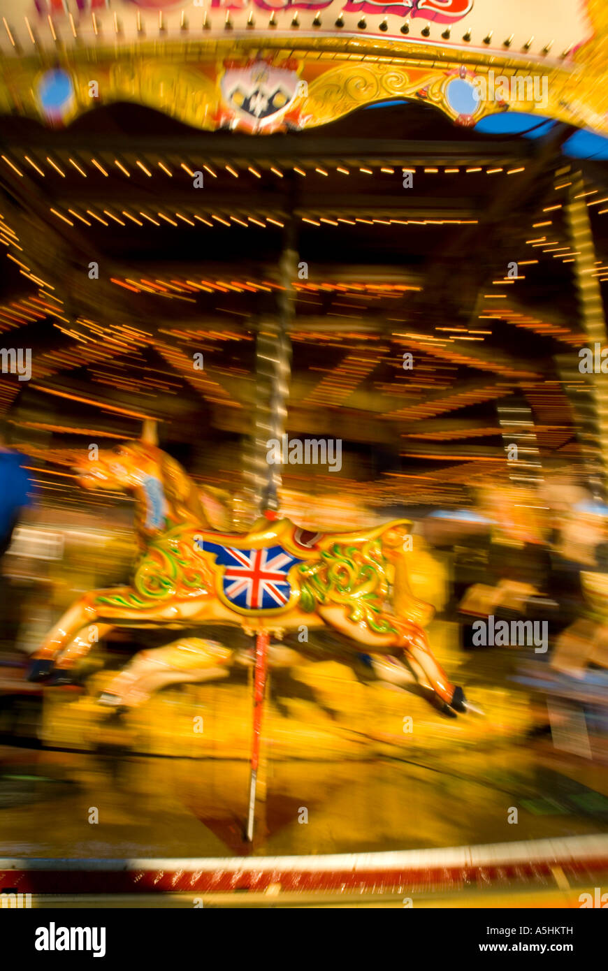 Europe UK england london merry go round Stock Photo - Alamy