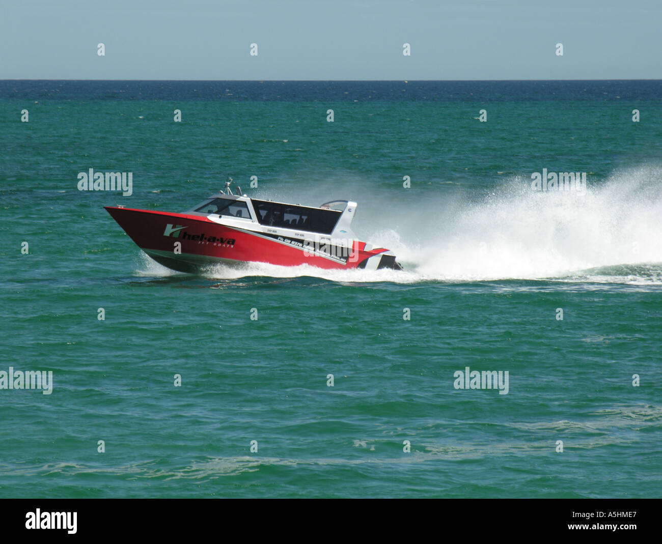 High powered speedboat driving at high speed Stock Photo - Alamy