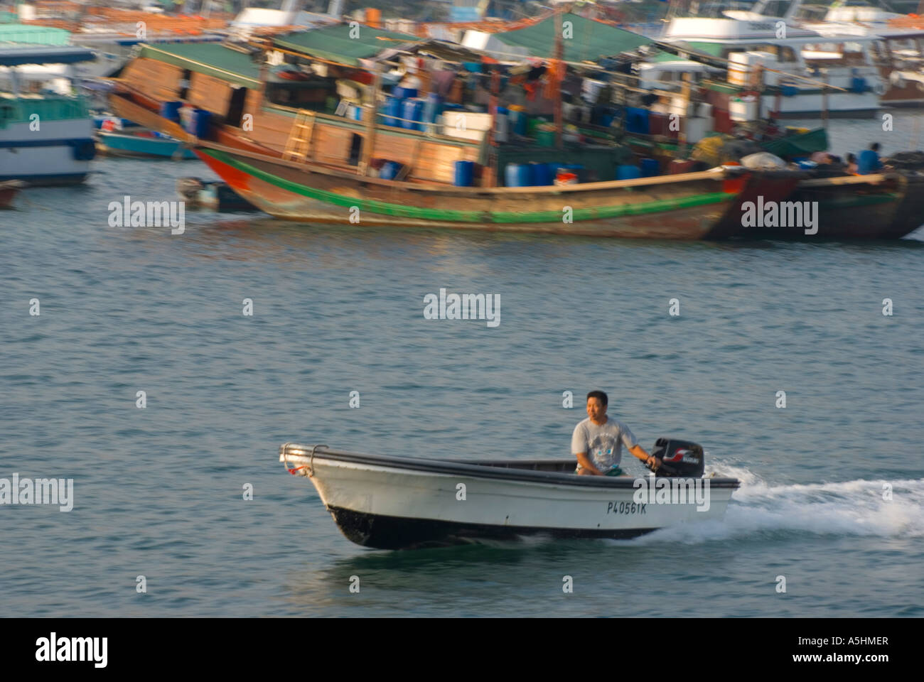 Asia China Hong Kong new territories sai kung harbour boats Stock Photo - Alamy