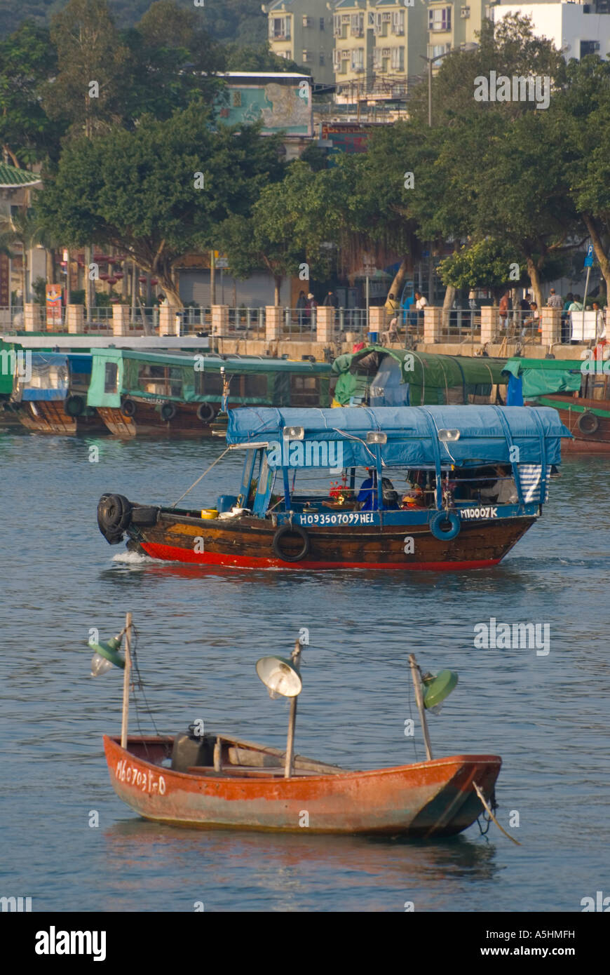 Asia China Hong Kong new territories sai kung harbour boats Stock Photo - Alamy