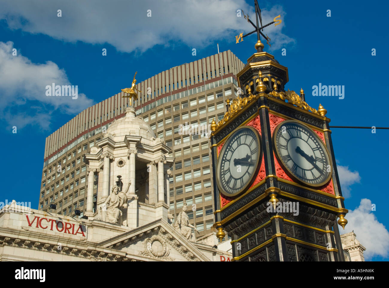 UK england london victoria victoria palace theatre little ben clock ...
