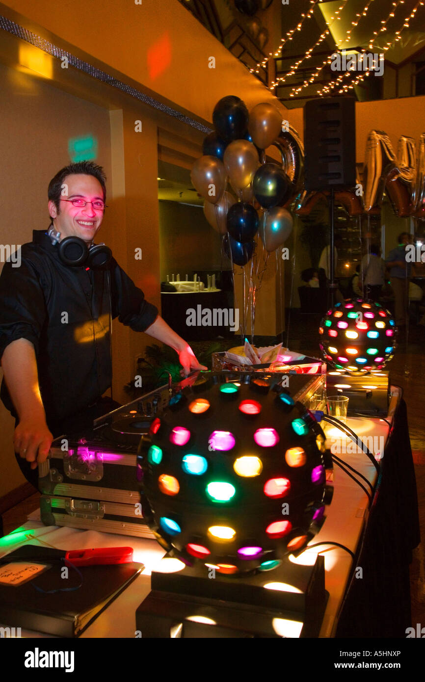 Detroit Michigan A DJ at a party celebrating a Bar Mitzvah Stock Photo ...