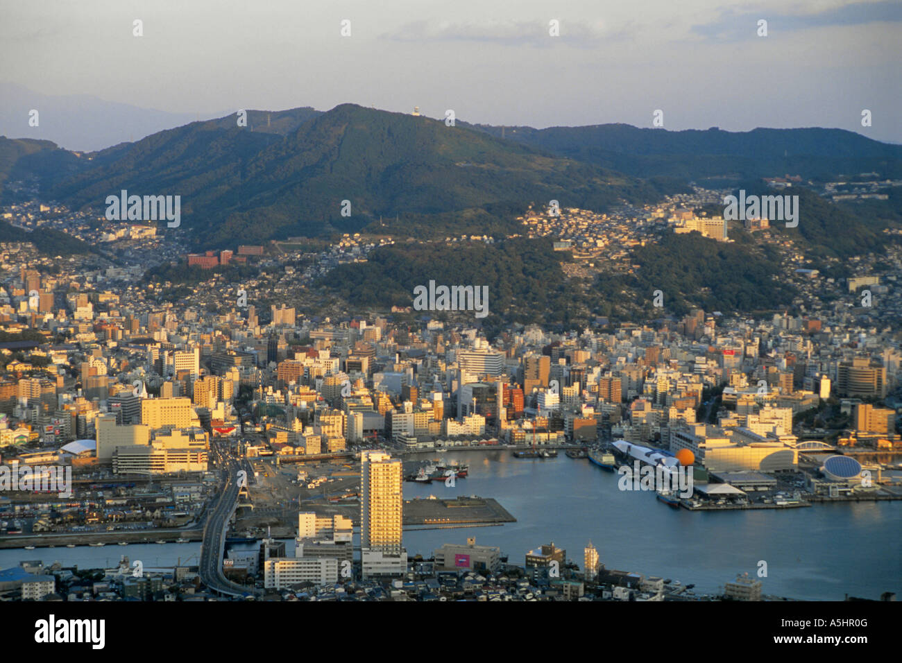 Japan Kyushu Nagasaki general aerial panoramic view Stock Photo - Alamy