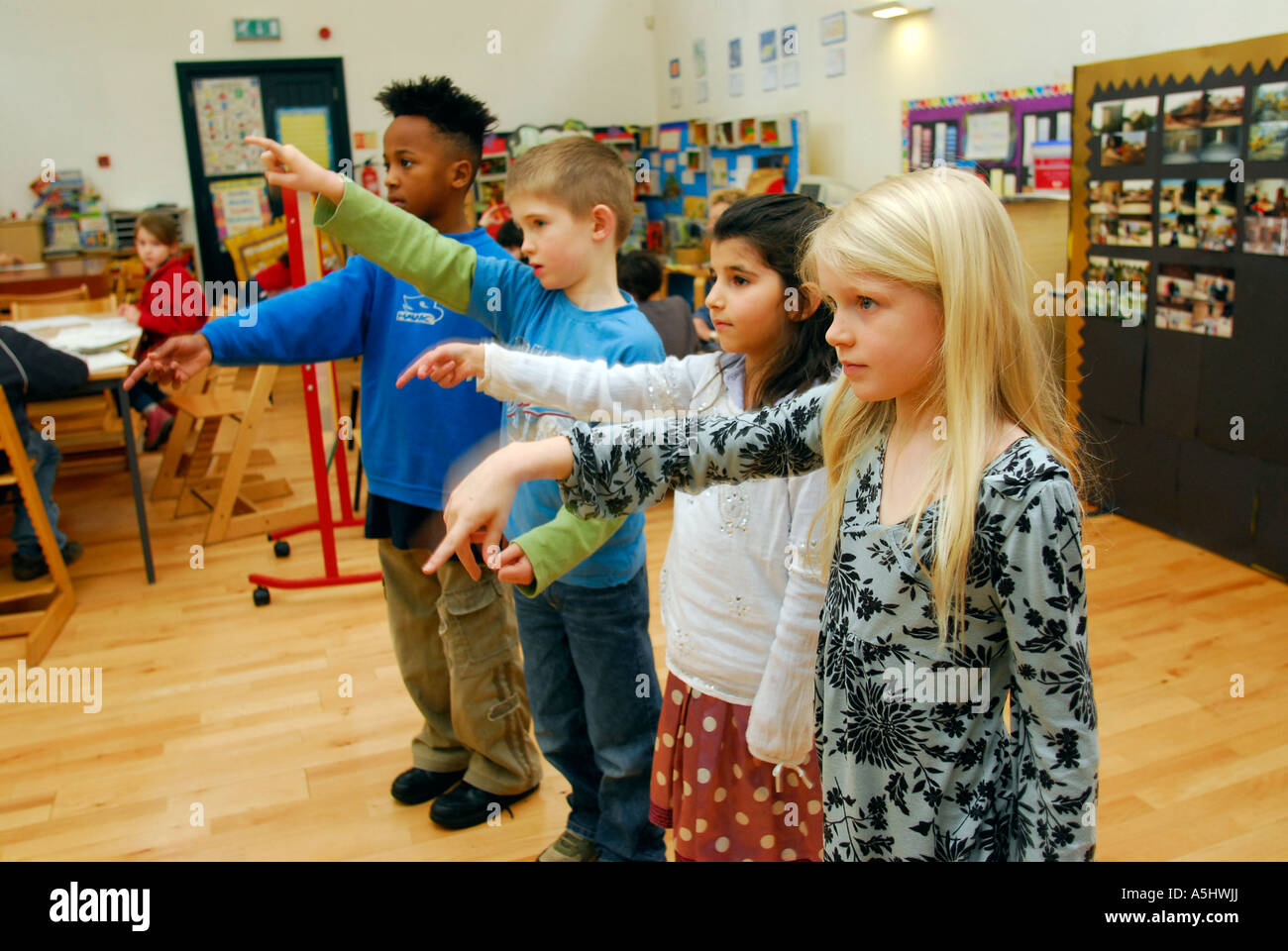 Pupils at a primary school in Kingston west London engaging in ...