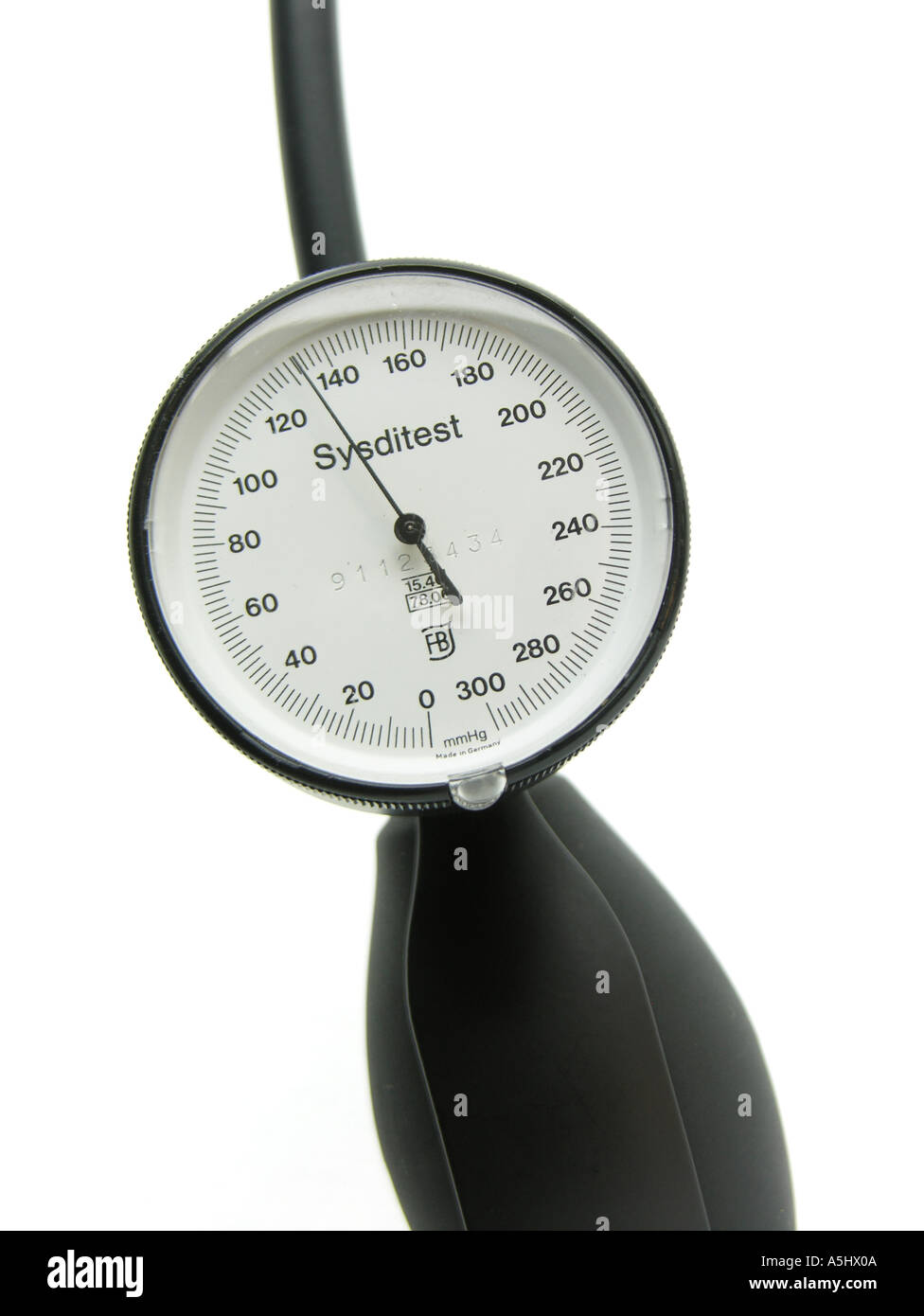 Sphygmomanometer showing normal blood pressure Stock Photo - Alamy