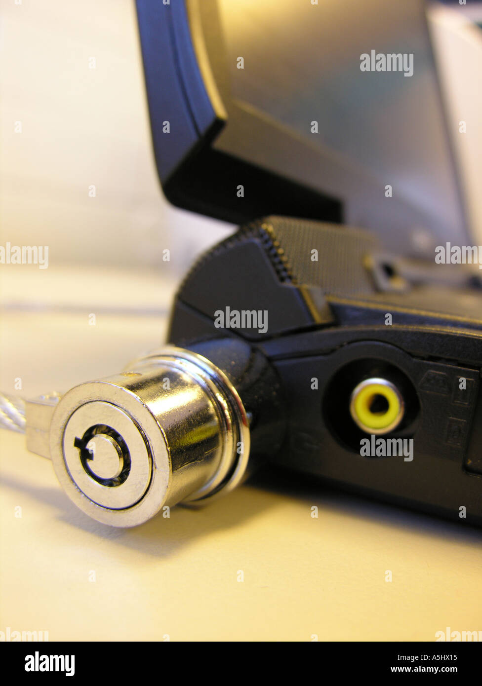 Laptop locked to desk hi-res stock photography and images - Alamy