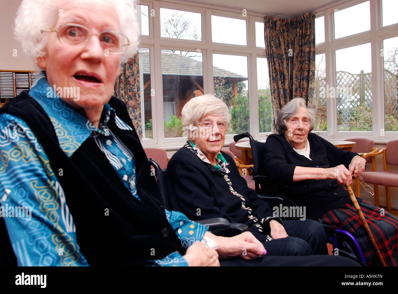 Left to Right 85 year old woman 87 year old woman and 82 year old woman ...