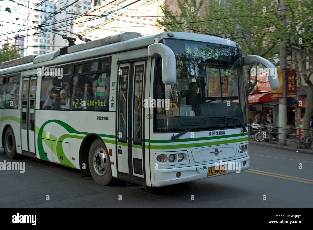 Modern Trolleybus, Shanghai Stock Photo - Alamy