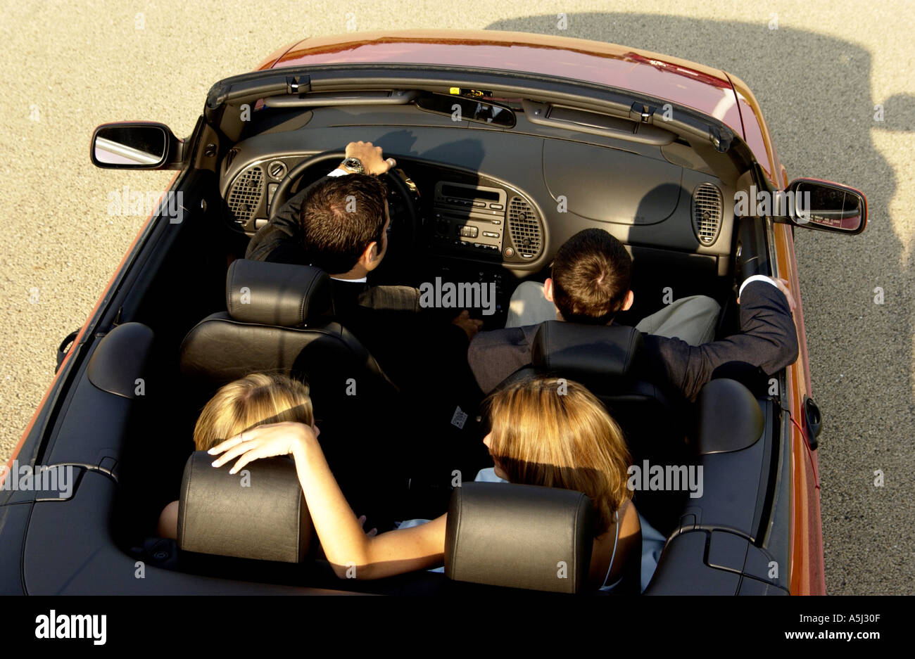 Top view of convertible Stock Photo - Alamy