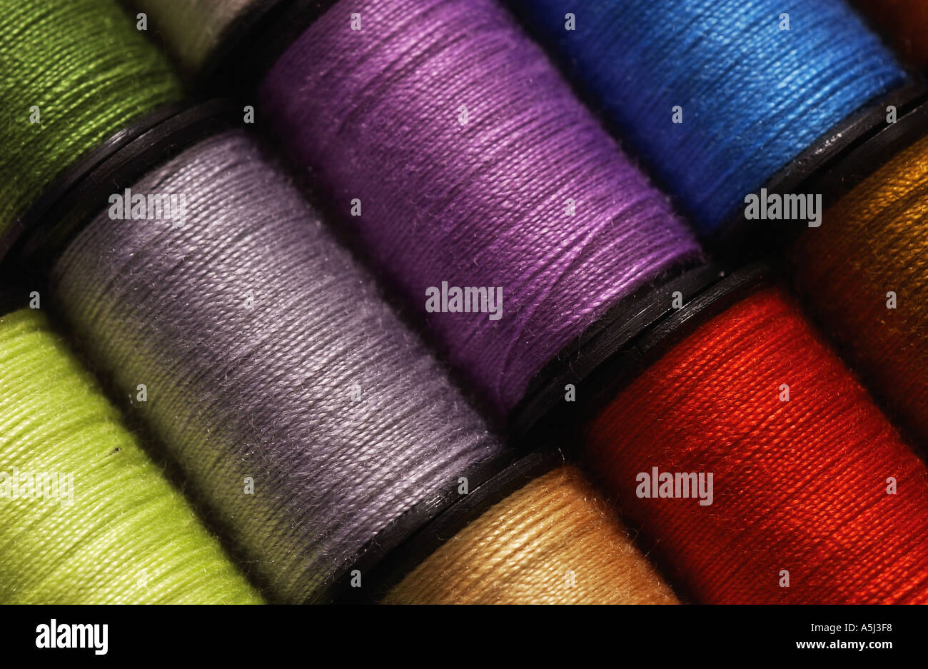 Spools of thread Stock Photo - Alamy