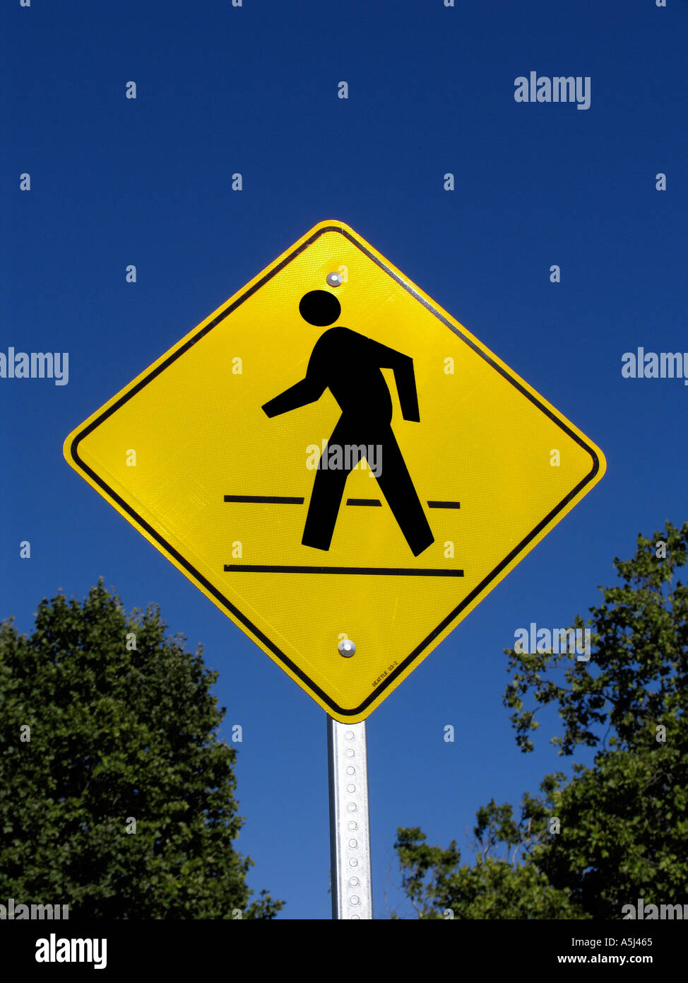 Pedestrian walk sign Stock Photo - Alamy