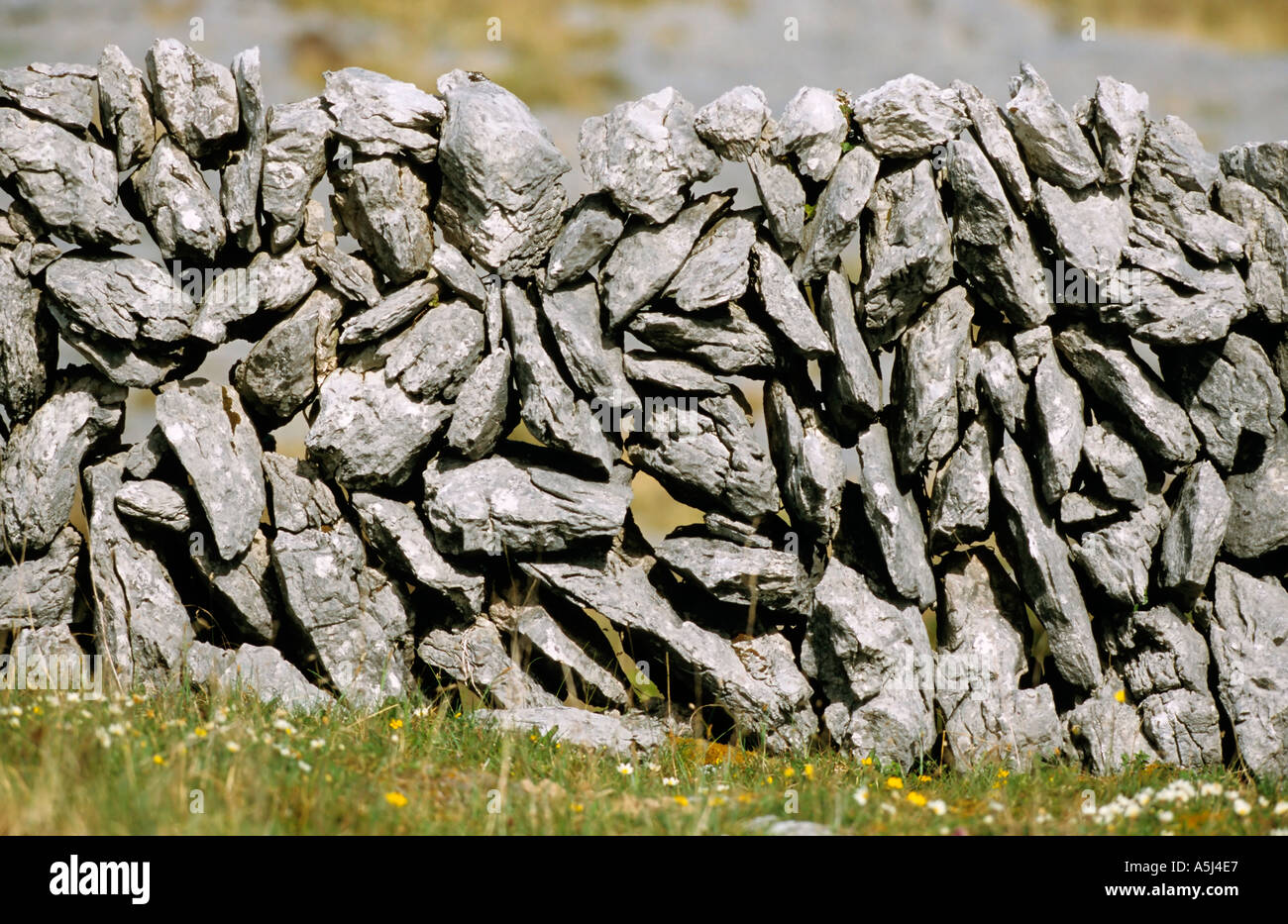 Dry Stone Walls of The Burren Stock Photo - Alamy
