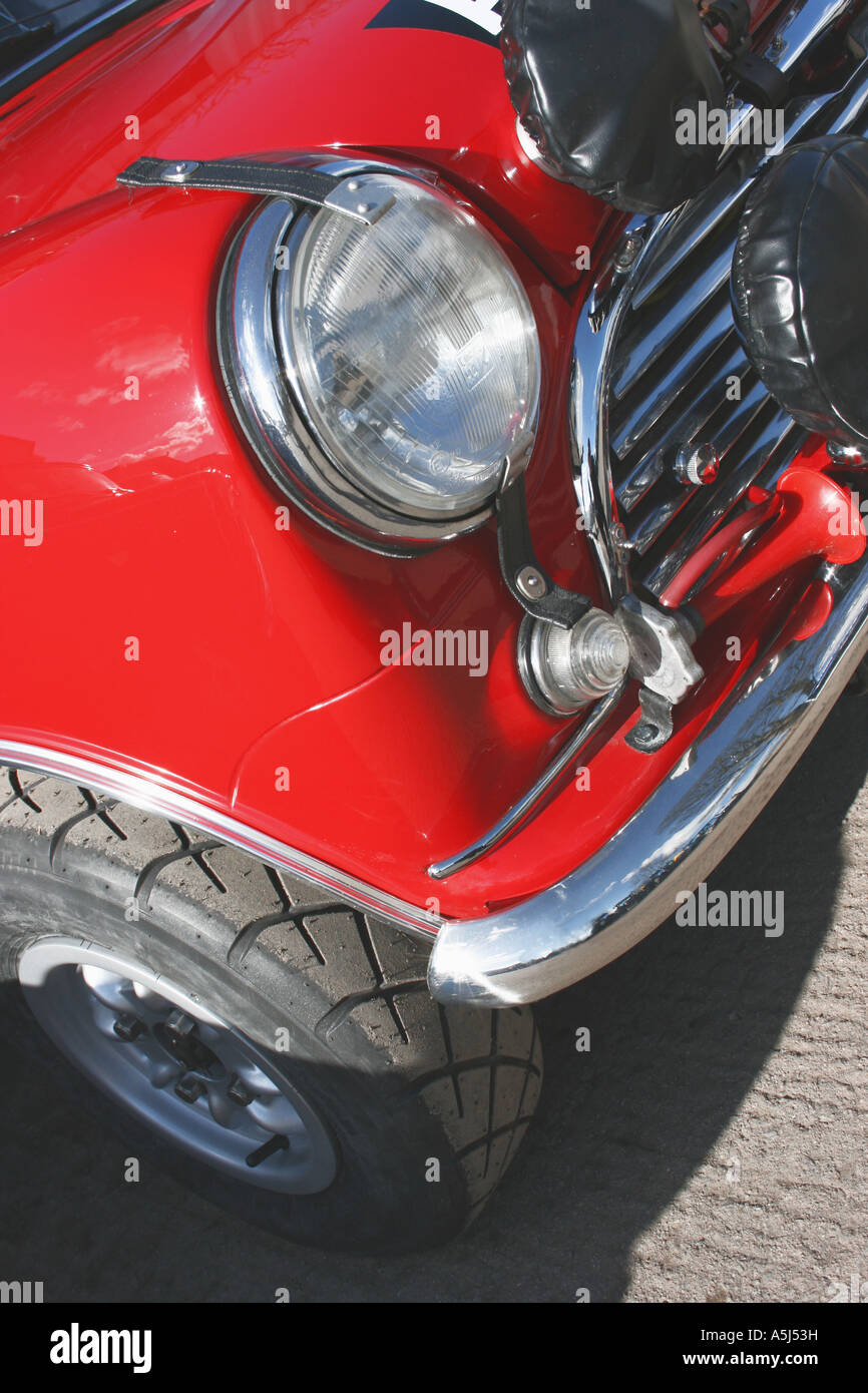 front corner of classic red Mini Stock Photo - Alamy
