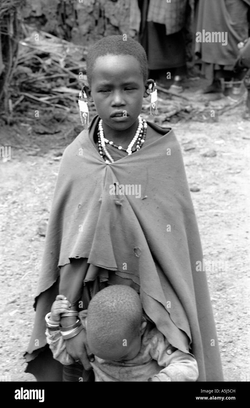 Masai children in Tanzania Stock Photo - Alamy