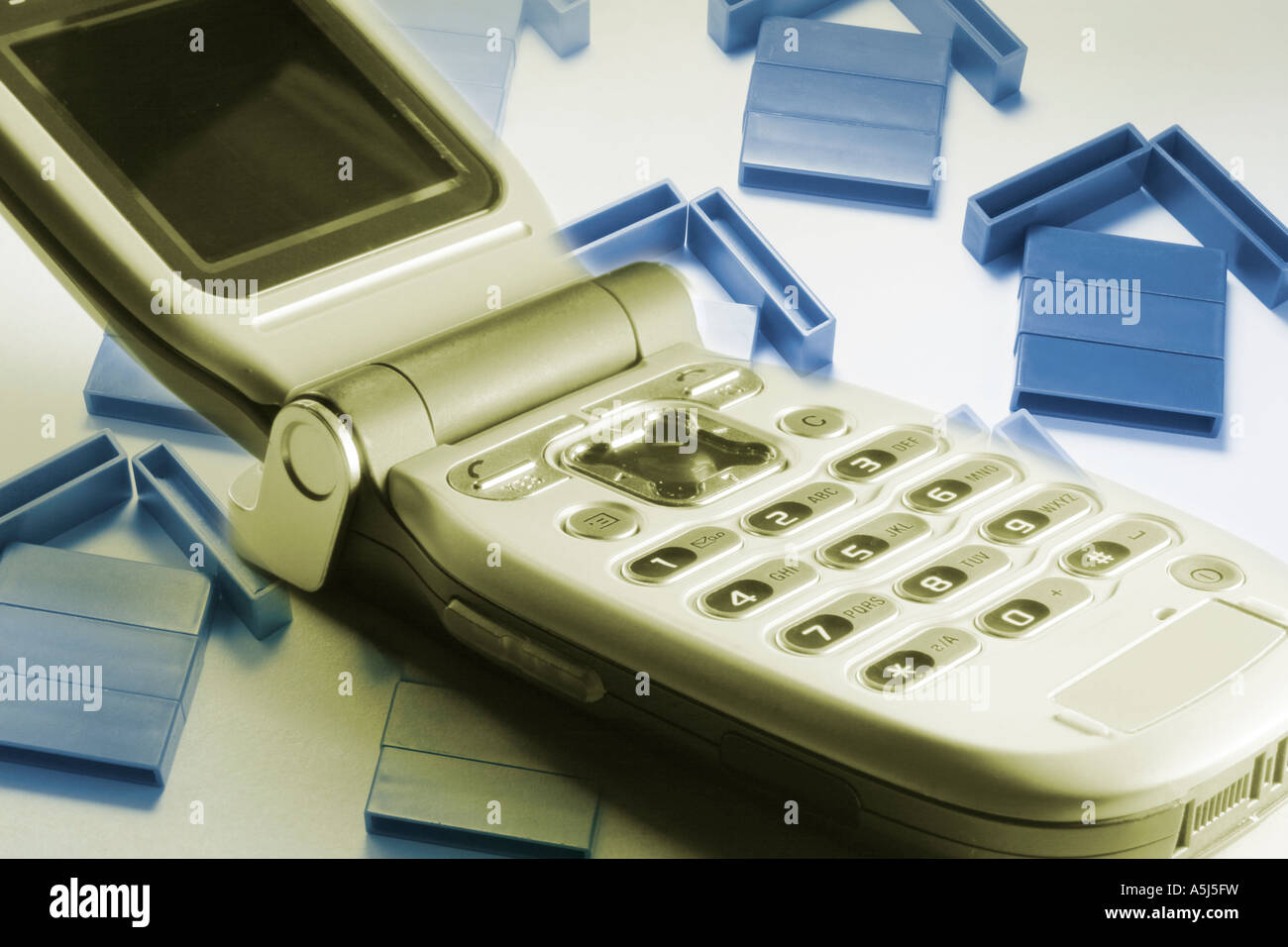House Symbols and Mobile Phone Stock Photo - Alamy