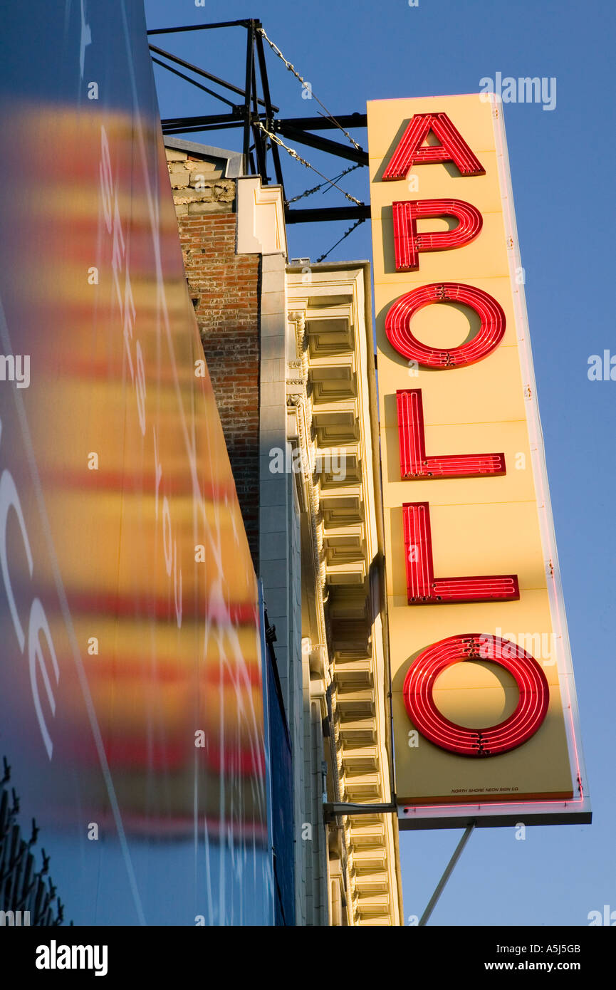 Renovated exterior facade of the Apollo theater on 125th street in ...