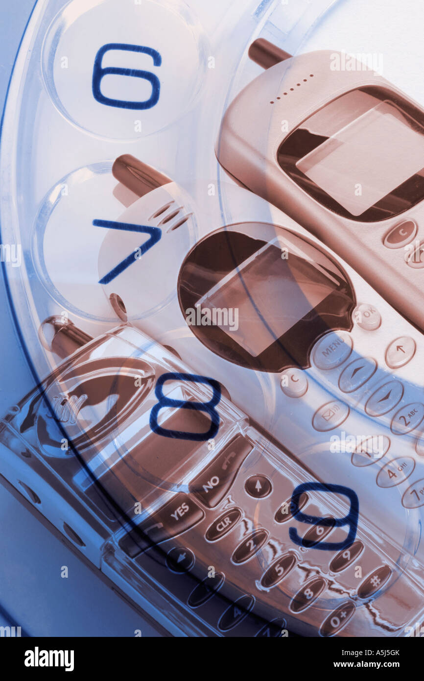 Mobile Phones and Phone Dial Stock Photo - Alamy