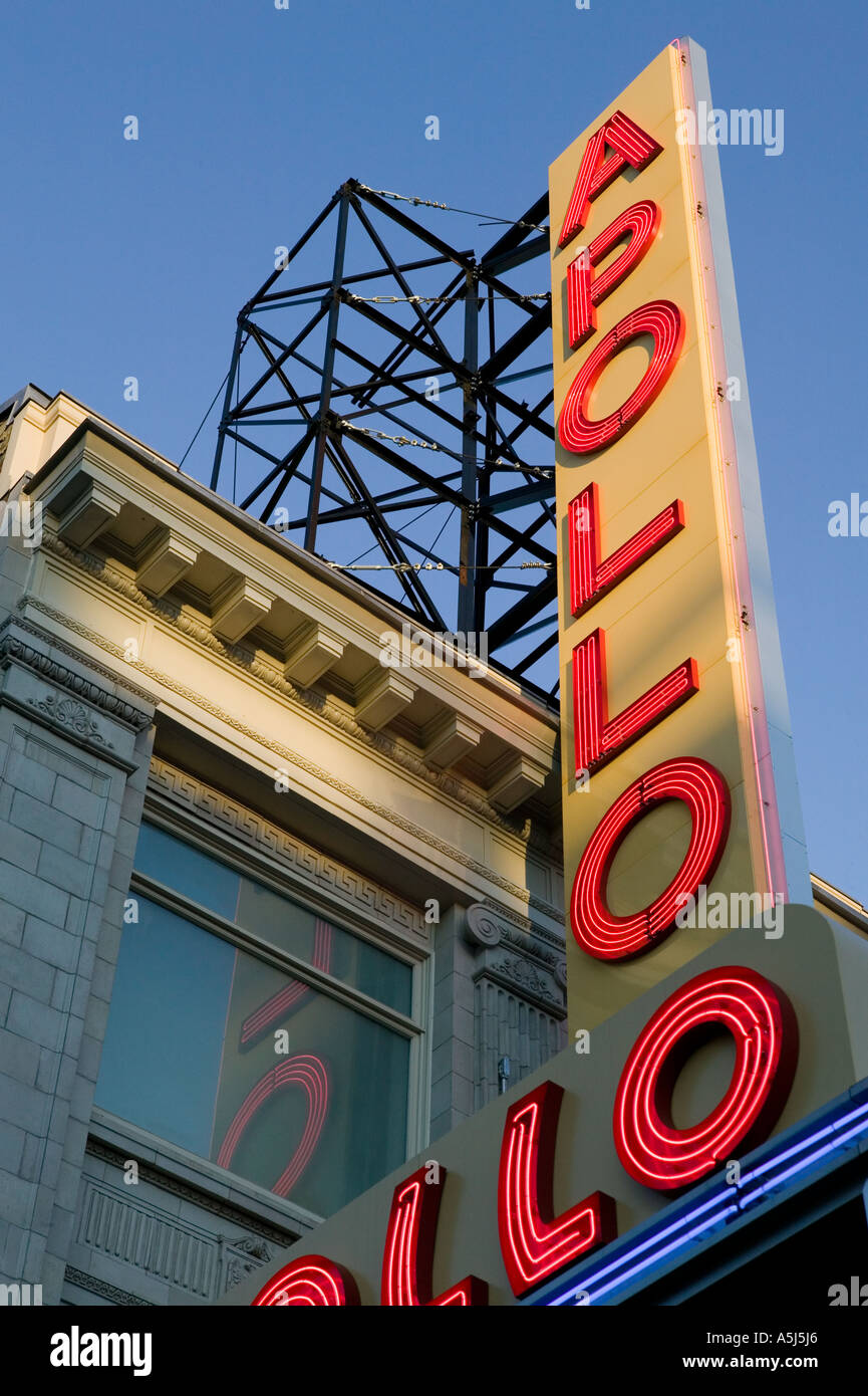 Renovated exterior facade of the Apollo theater on 125th street in ...