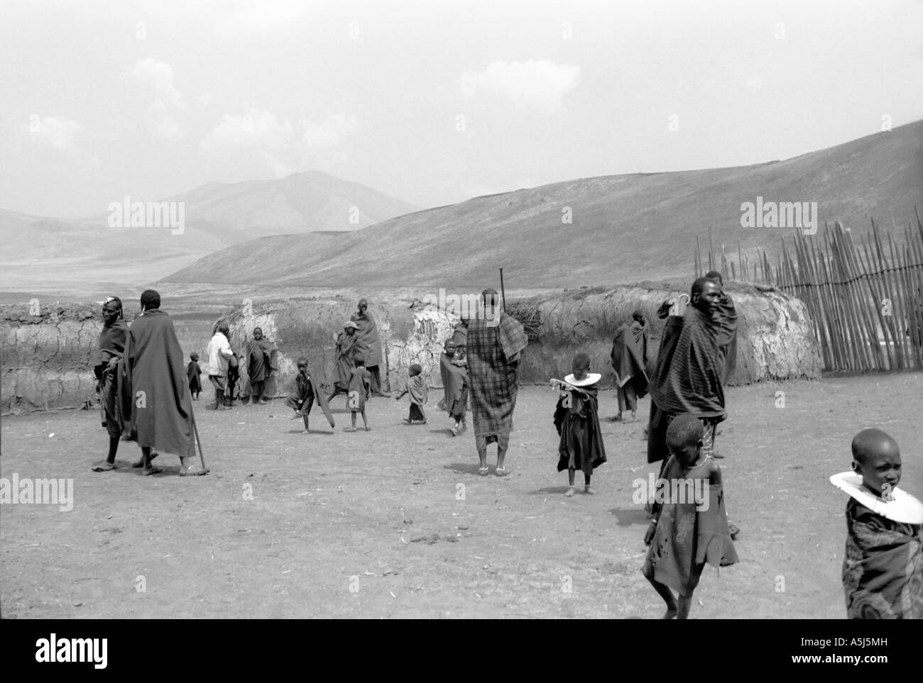 Masai Village in Tanzania Stock Photo - Alamy