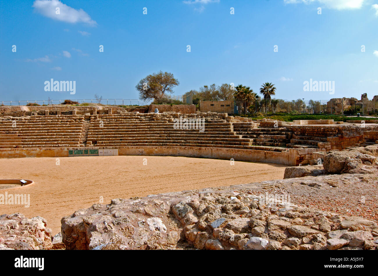 The arched spectators seats at the hippodrome Caesarea Stock Photo - Alamy