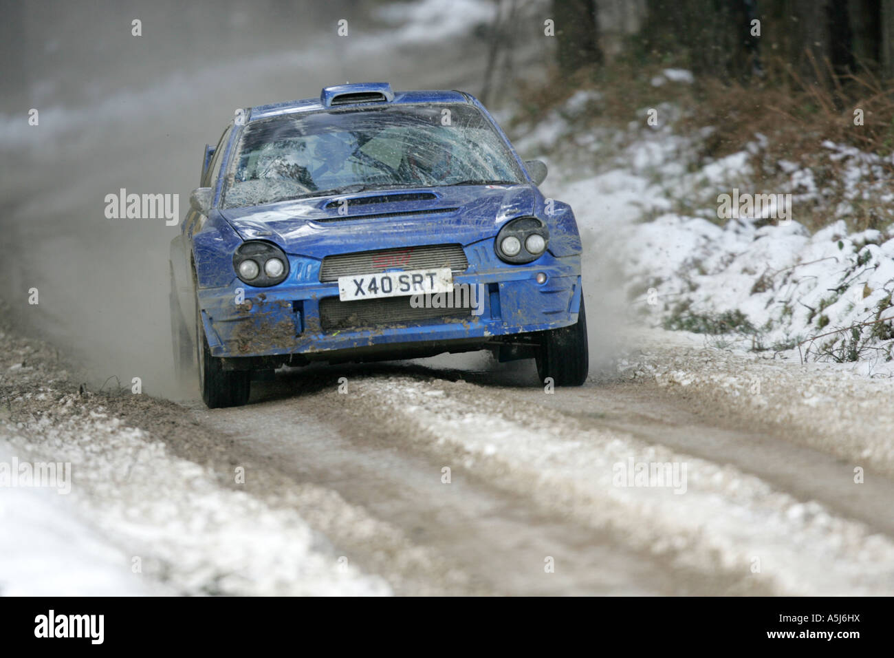 Rallying in the snow Stock Photo - Alamy