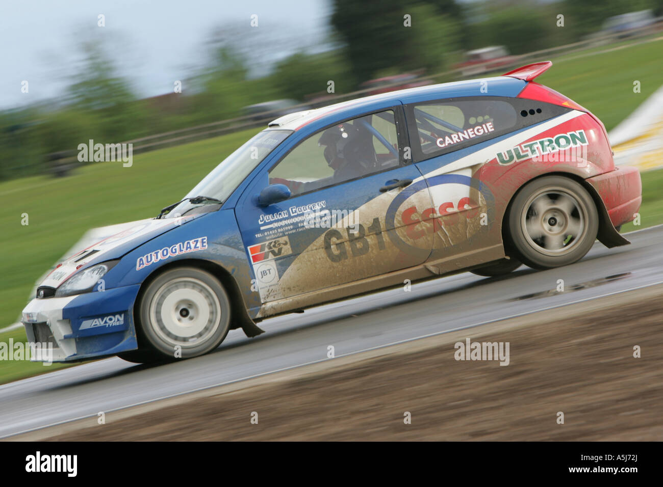 Focus on Rallycross at Croft circuit Stock Photo - Alamy