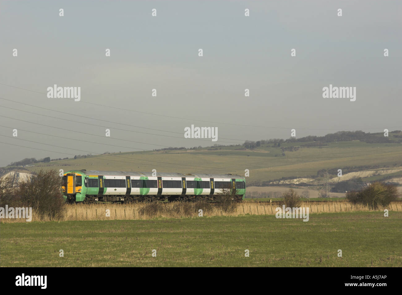 A Southern Electrostar commuter Service to Lewes, East Sussex Stock ...