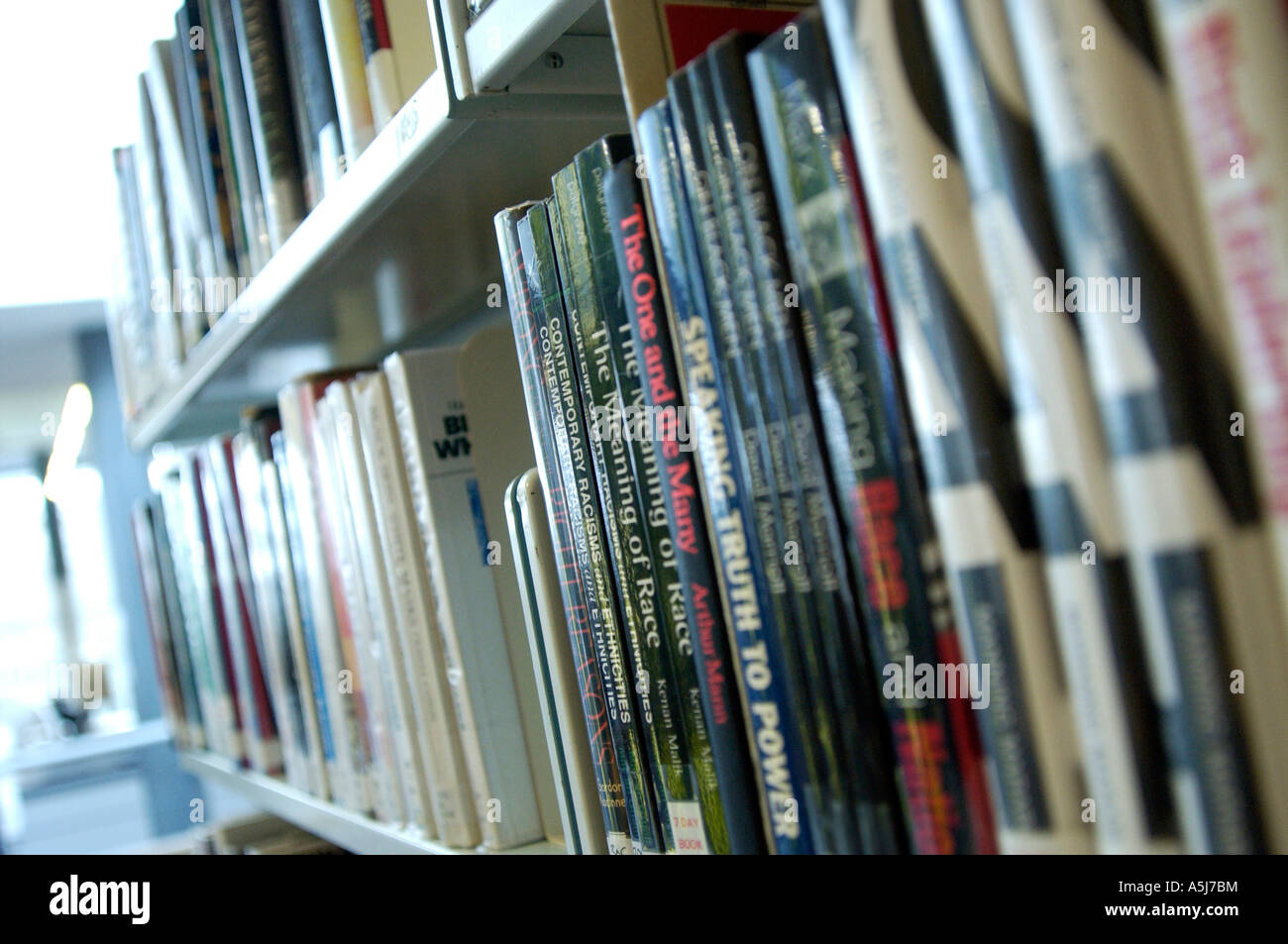 British college university library books London UK Stock Photo - Alamy