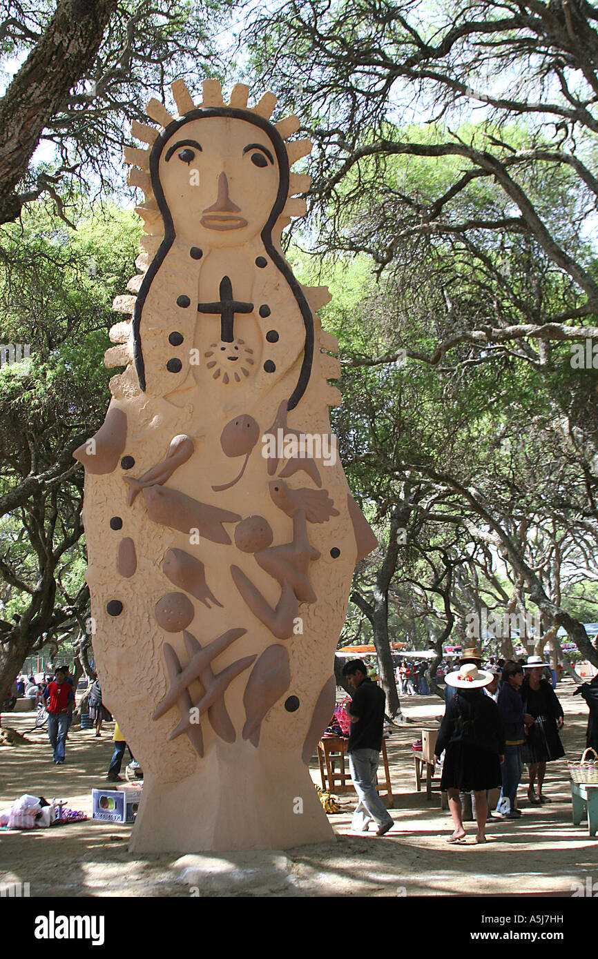 A giant statue representing the bread figurines specially made for all ...