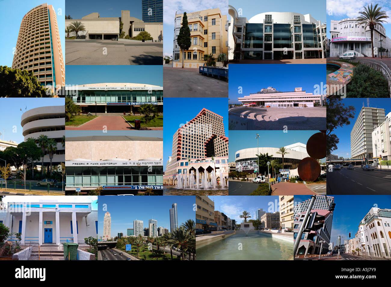 Tel Aviv Israel collage Stock Photo - Alamy