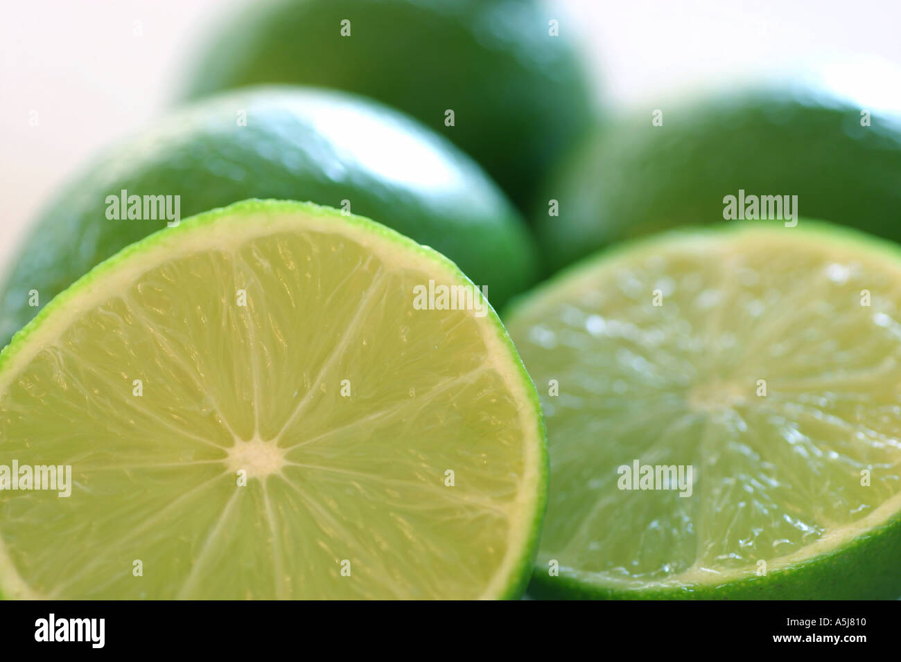 Lime segments cut half hi-res stock photography and images - Alamy