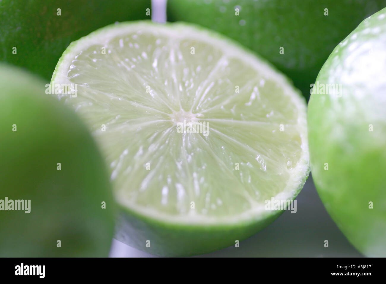 Lime segments cut half hi-res stock photography and images - Alamy