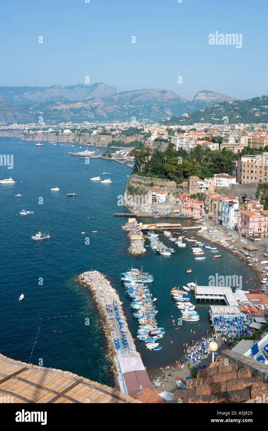 View over Marina Grande and Bay of Naples, Sorrento, Neapolitan Riviera ...