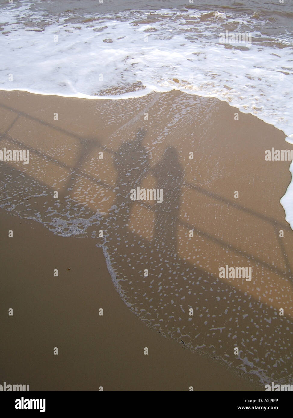 Shadows on the sand, Suffolk England UK Stock Photo - Alamy