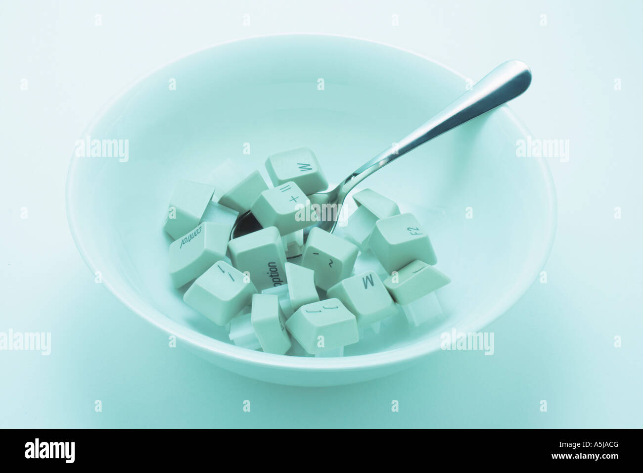 Computer Keys in Bowl Stock Photo - Alamy