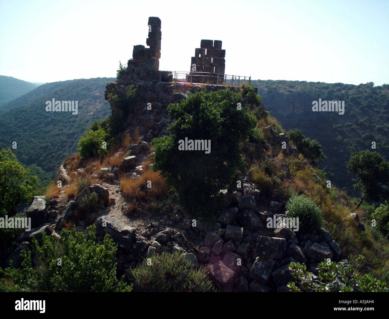 Monfort A Crusader castle in Western Galilee Israel Stock Photo - Alamy