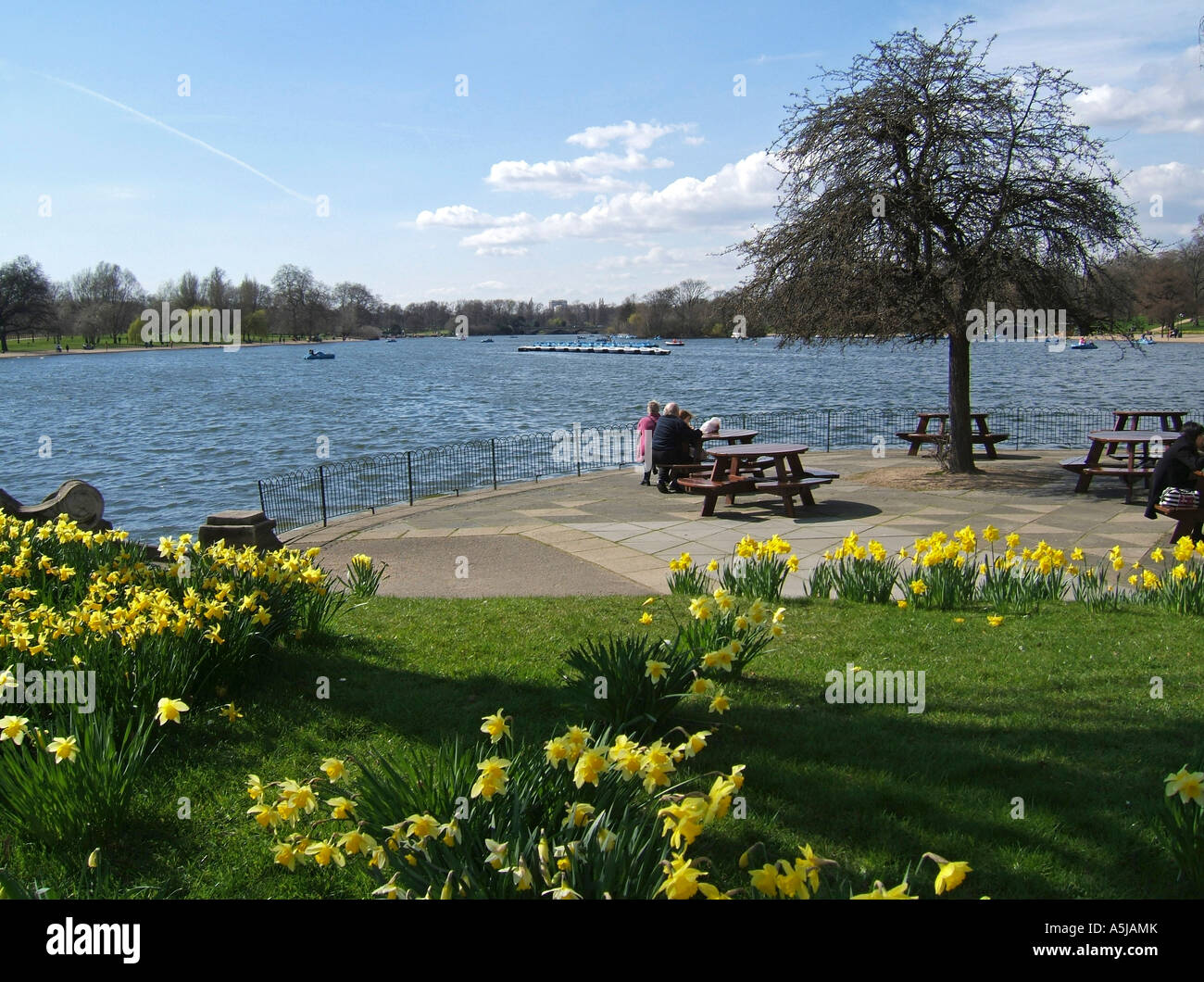 Boating Lake in Hyde Park, London, England, UK Stock Photo - Alamy