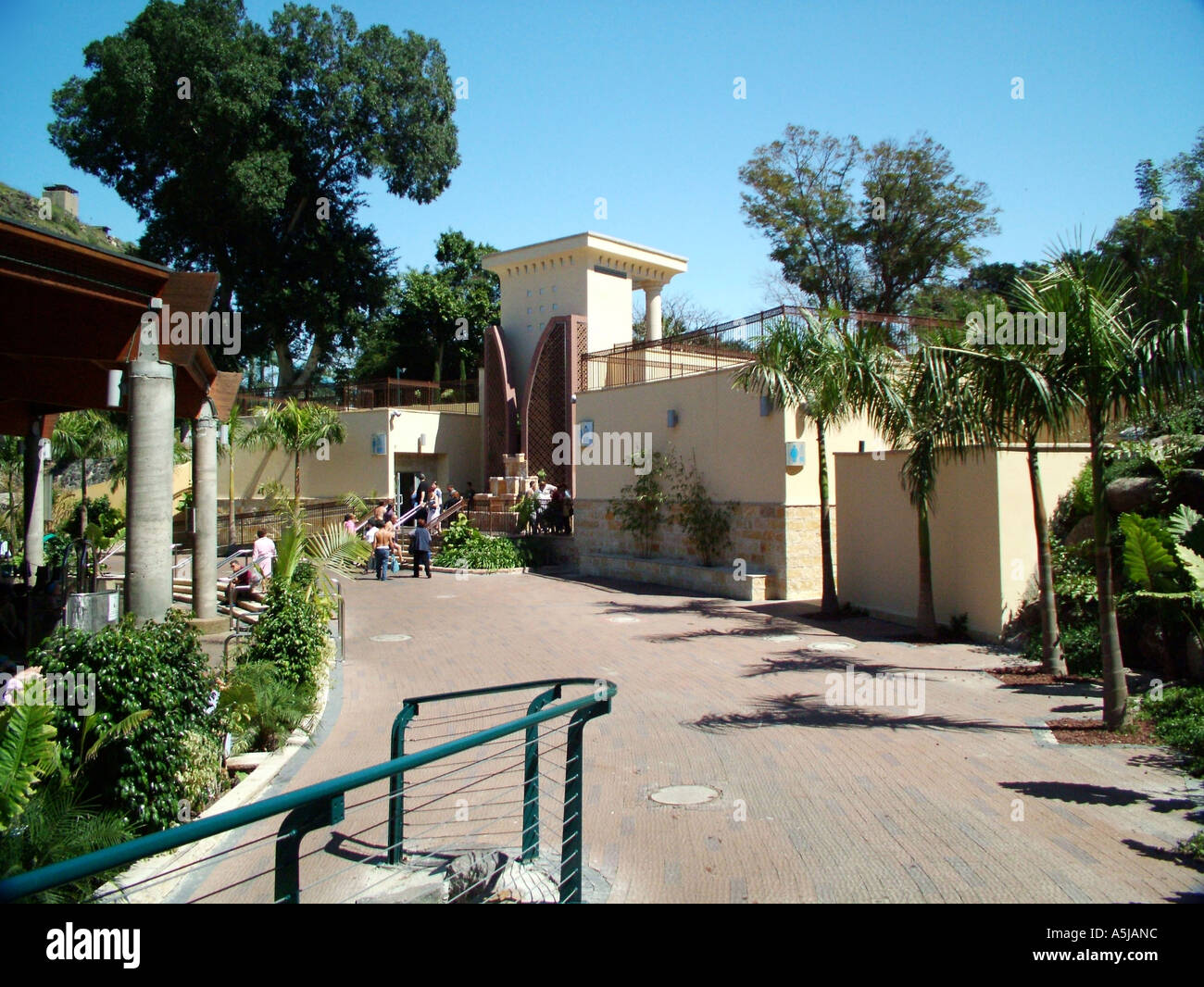 The facilities and restaurants at Hamat Gader Israel Stock Photo - Alamy