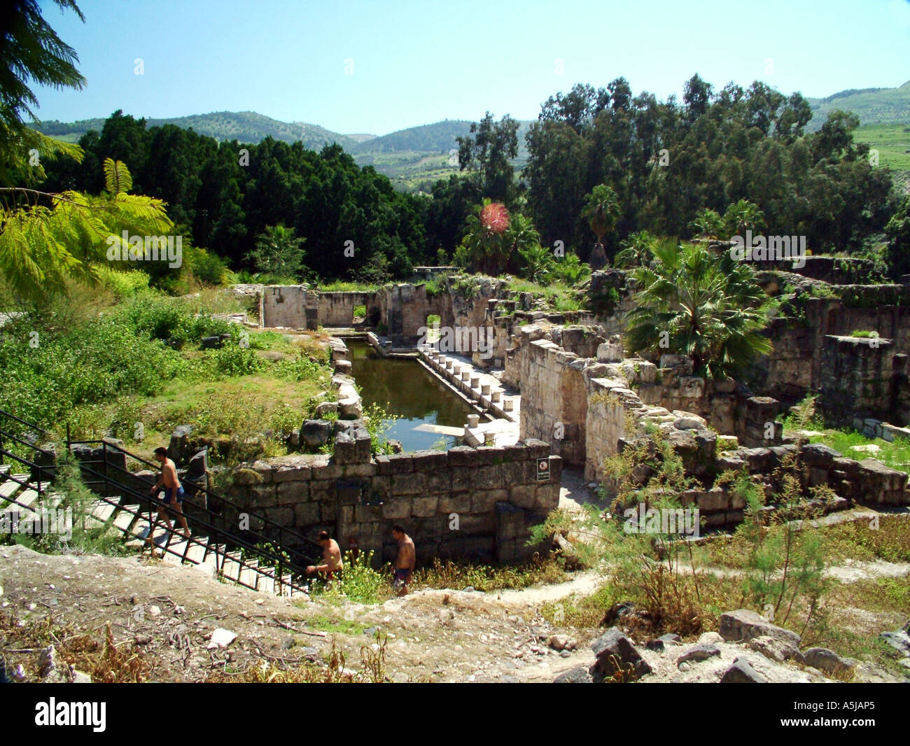 Roman ruins at Hamat Gader Israel Stock Photo - Alamy