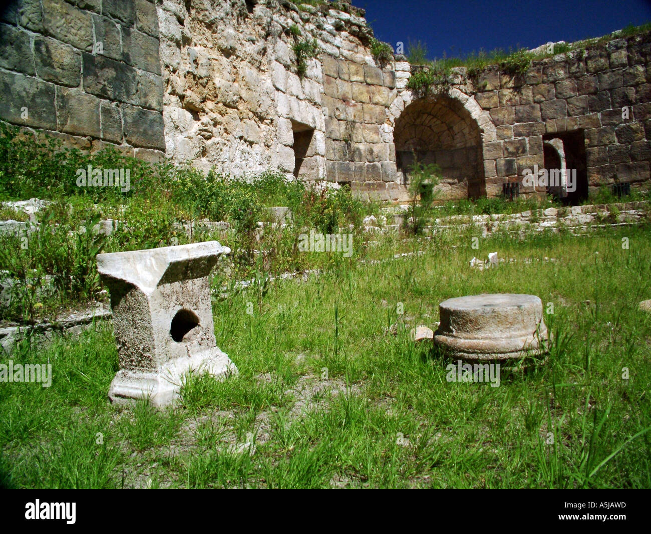 Roman ruins at Hamat Gader Israel Stock Photo - Alamy