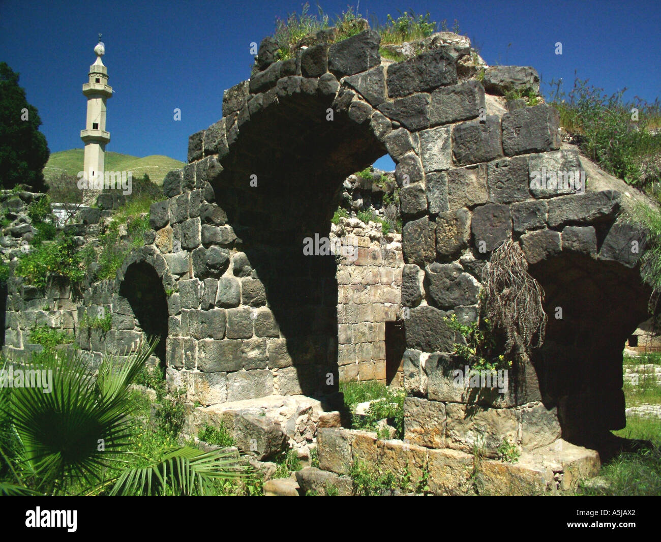 Roman ruins at Hamat Gader Israel Stock Photo - Alamy