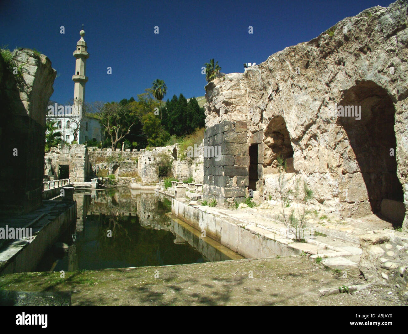 Roman ruins at Hamat Gader Israel Stock Photo - Alamy