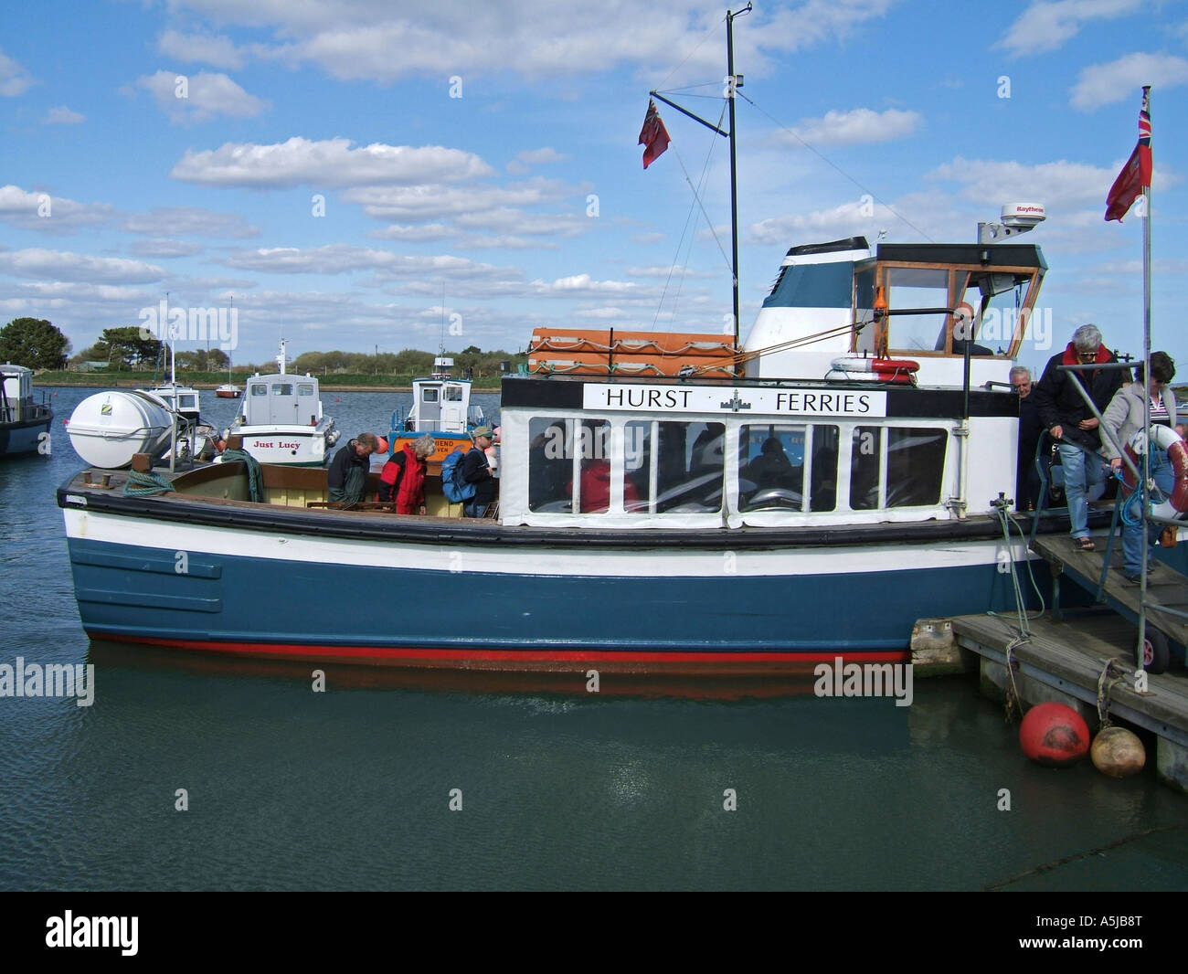 Hurst Castle ferry, Hampshire, England, UK Stock Photo - Alamy