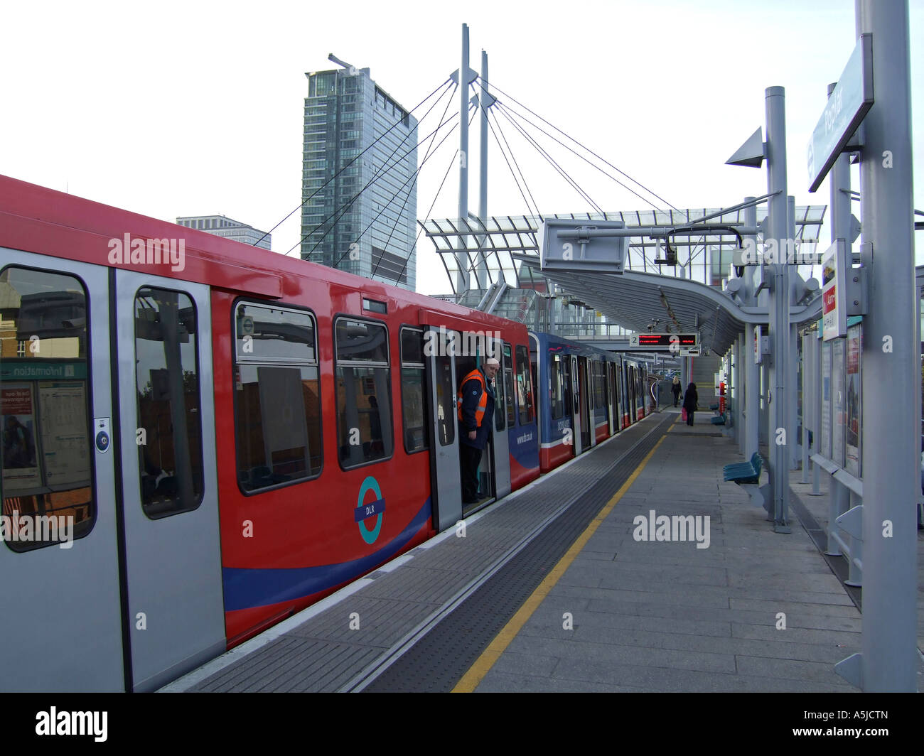 Poplar station, Docklands Light Railway, London, England UK Stock Photo ...