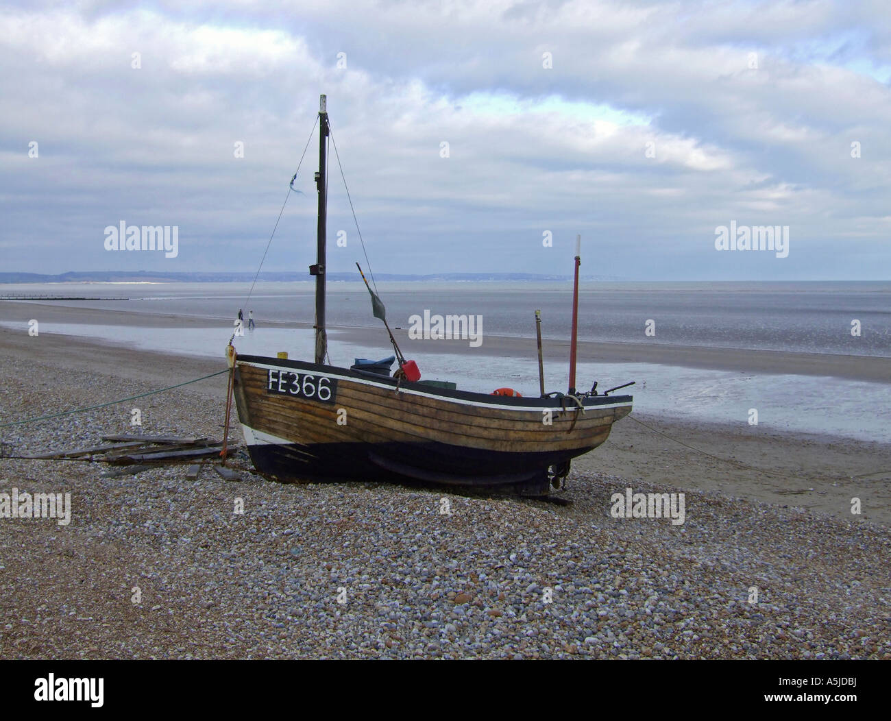 Fishing boat on beach Kent England UK Stock Photo - Alamy