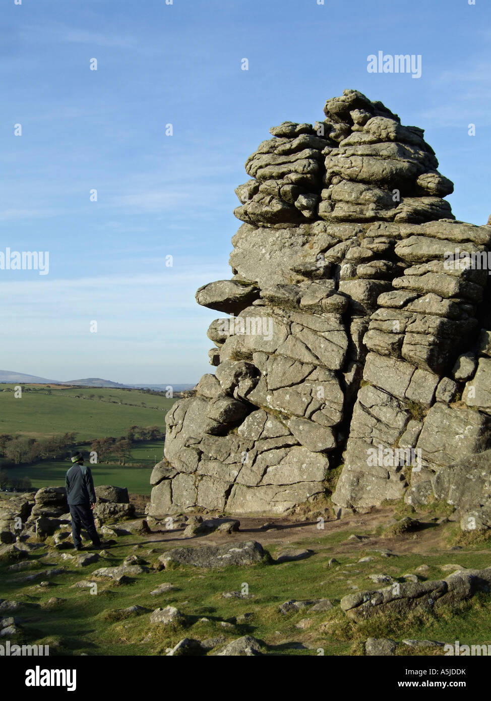 Hound Tor Dartmoor Devon England UK Stock Photo - Alamy