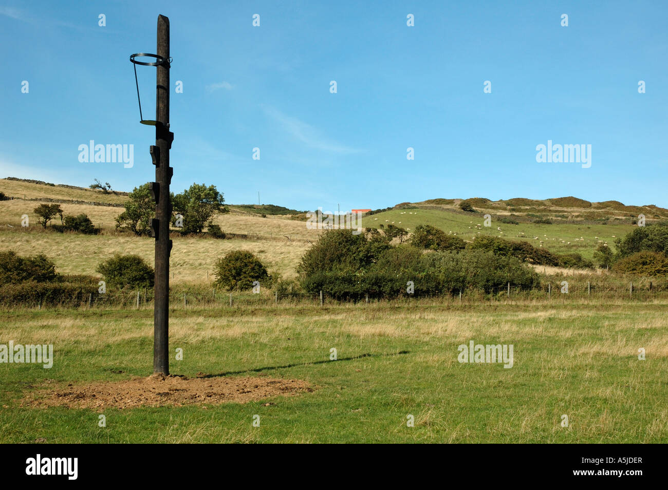 Rocket post field near Robin Hoods Bay North Yorkshire Stock Photo - Alamy