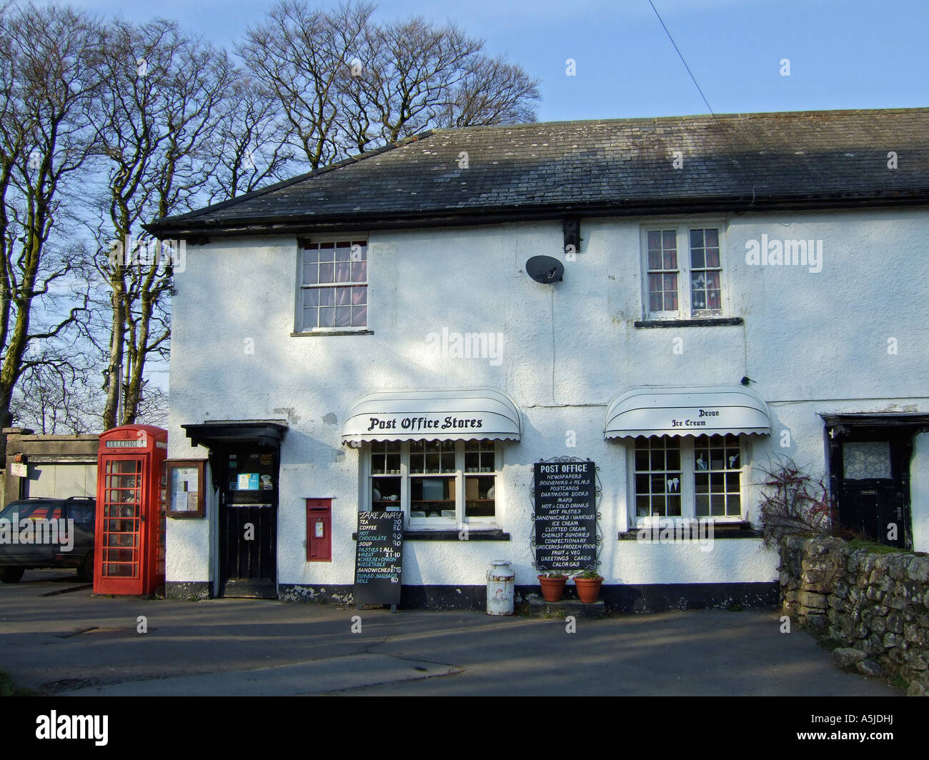 Post office at Postbridge Dartmoor Devon England UK Stock Photo - Alamy
