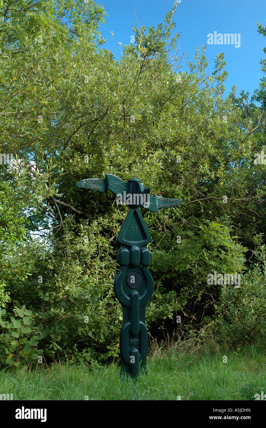 Andrew Rowe design Millenium Milepost. The Granite Way Devon Stock ...