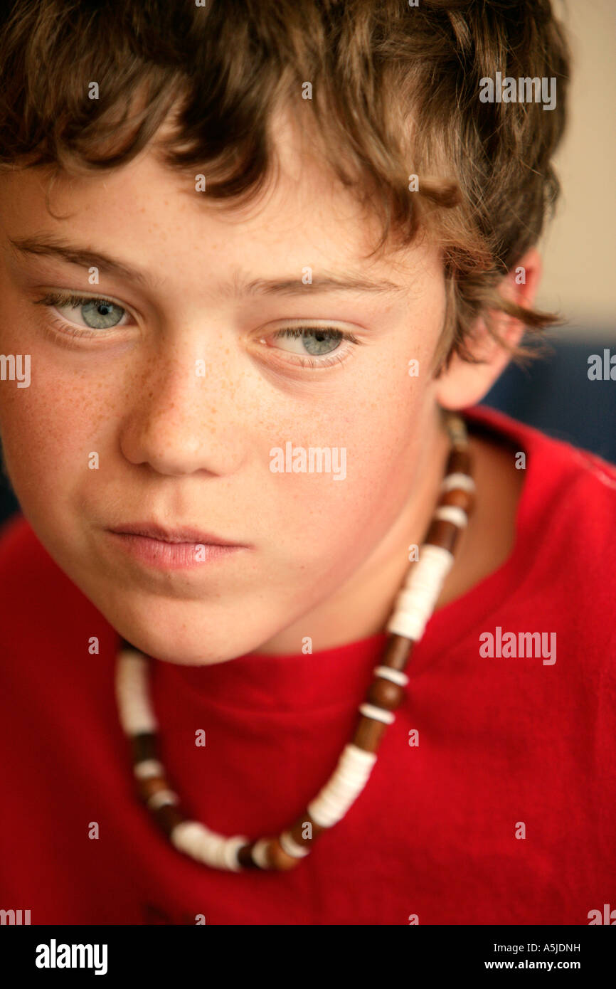 boy looking serious Stock Photo - Alamy